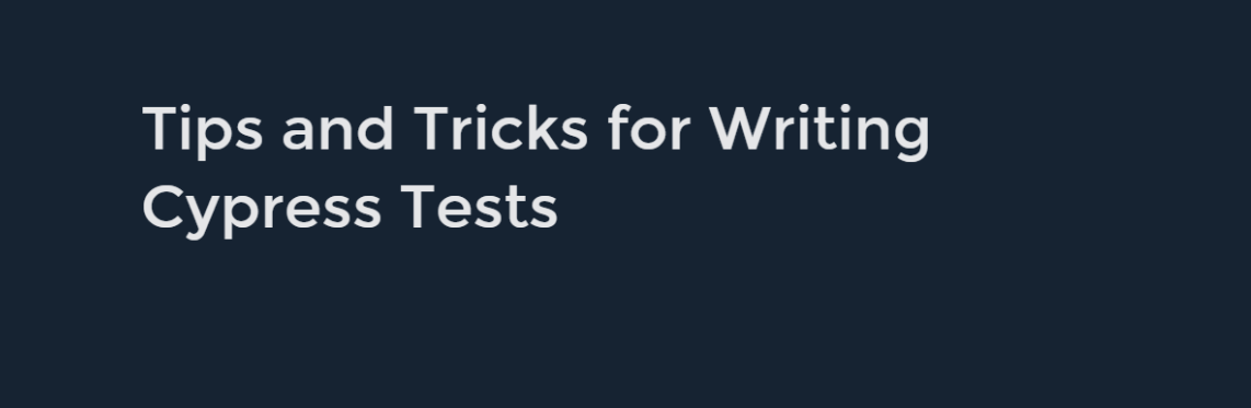 Tips & Tricks per Cypress.io - Intré